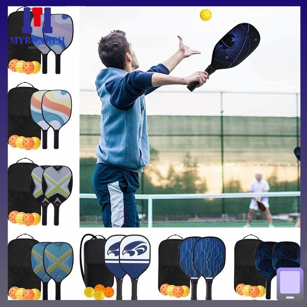 MYRONGPH Pickleball Paddle Set, Multicolor 2 Rackets 4 Balls Pickle ...
