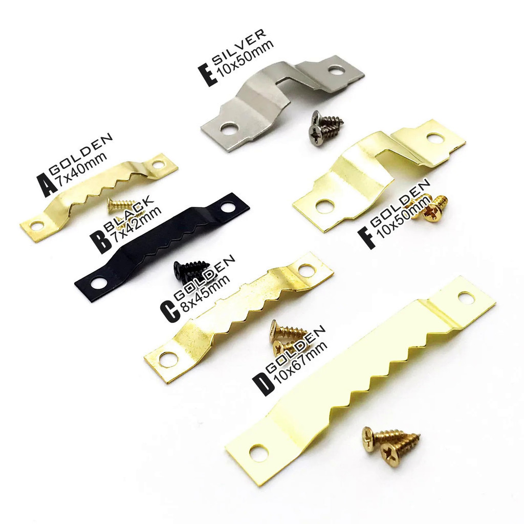 50pcs Golden Silver Black Sawtooth Picture Frame Hanger Hanging Photo ...