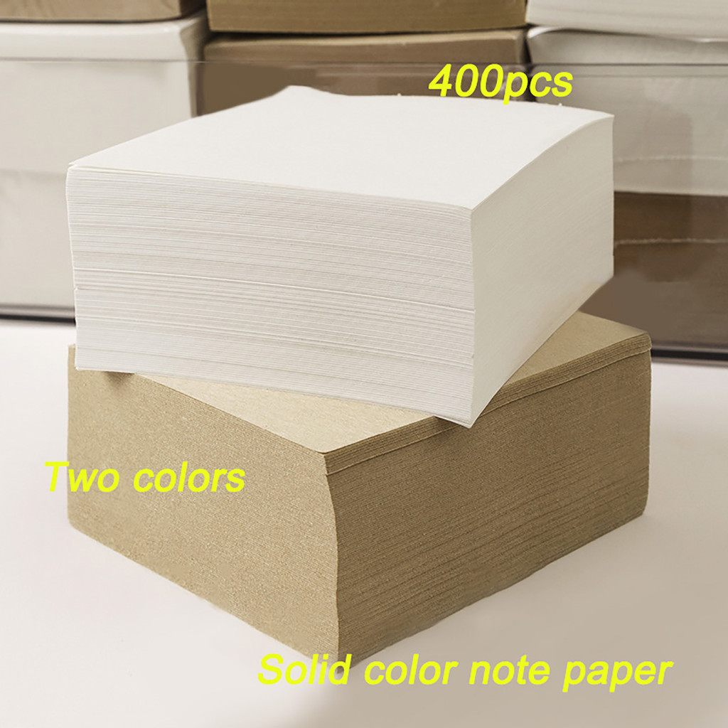 400 Sheets Thick Square Note Paper Tearable Scratch Note Pad Blank Note ...