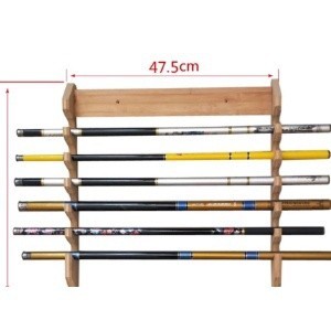 6-Position Horizontal Wall-Mounted Rod Display Stand Billiard Cue ...