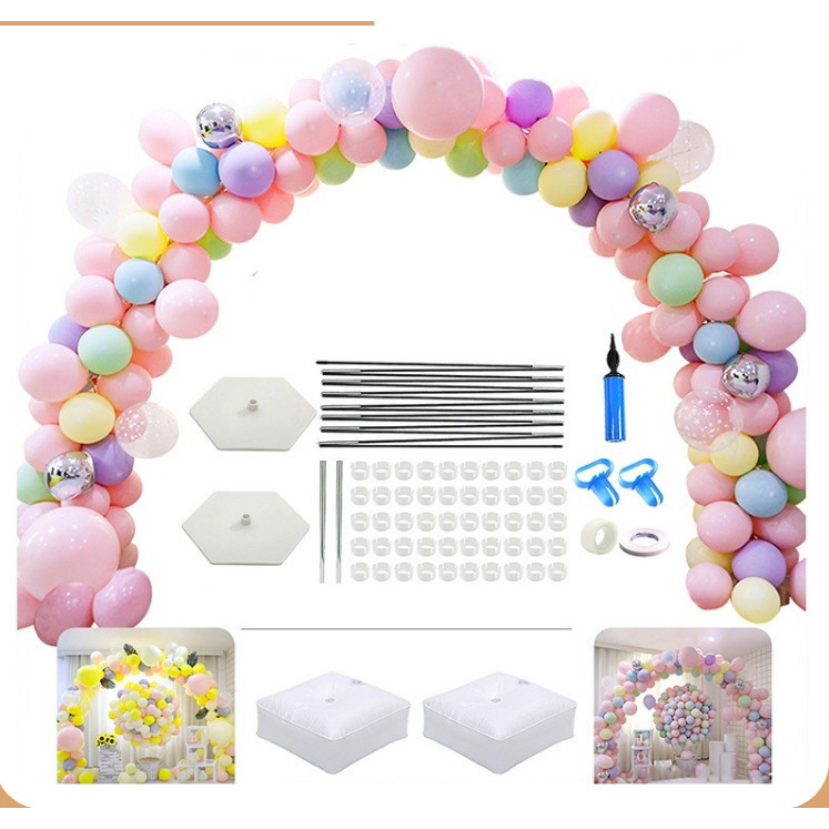 Balloon Arch Stand Kit 15pcs Pole Arc for Wedding Birthday Party with ...