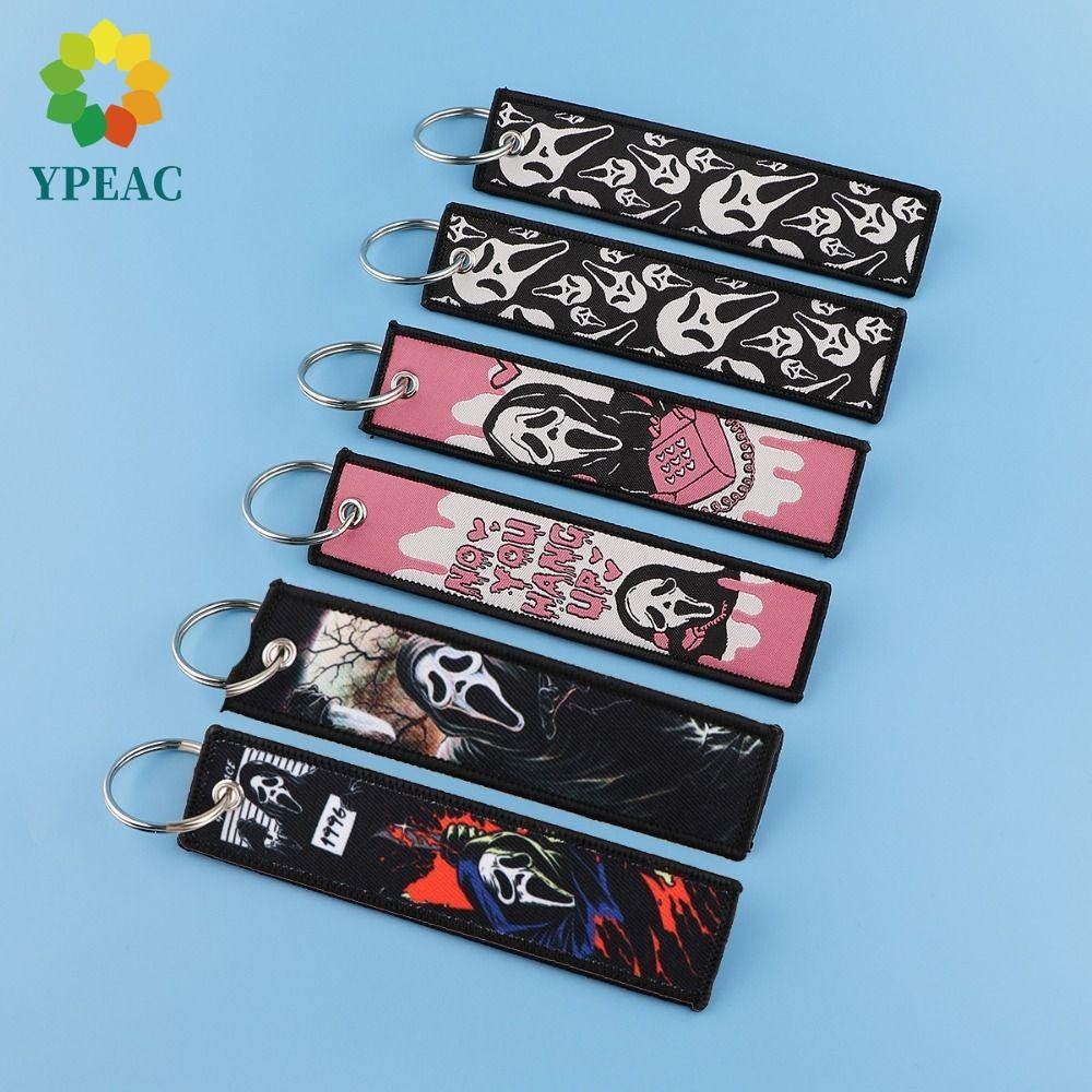 YPEAC Halloween Embroidery Key Fobs, Skeleton Weaving Halloween Key ...