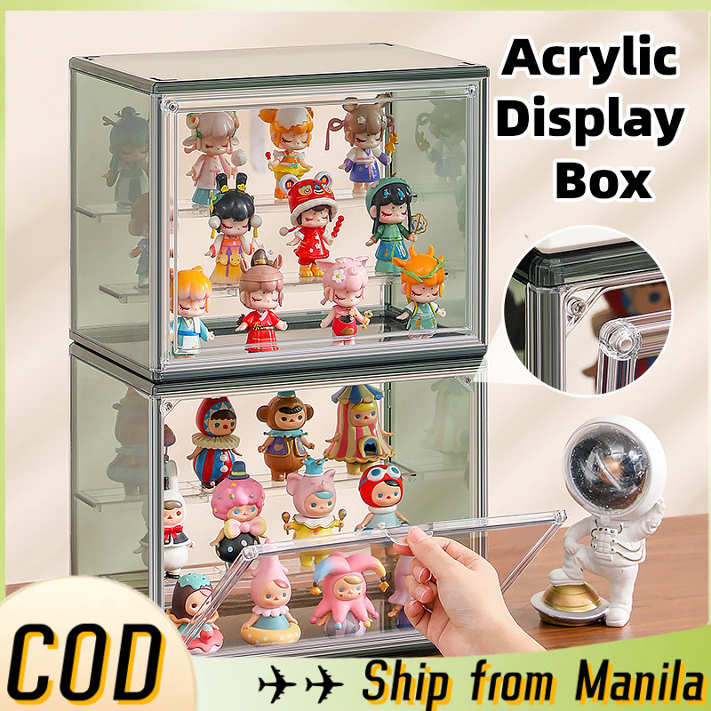 Acrylic Display Storage Box Doll Storage Organizer Dustproof Display ...