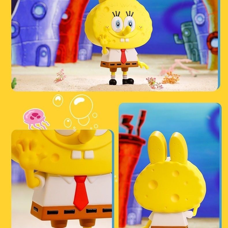 Popmart popmart labubu SpongeBob SquarePants Big Baby labubu Figure Big ...