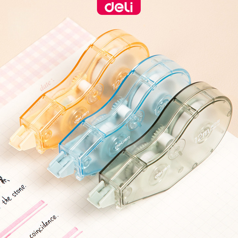Deli 6/12M Large-capacity Correction Tape Transparent Refillable ...