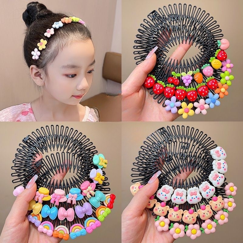 Children's Cute Disc Shaped Summer Tidy Hair Comb Cartoon Inverted ...