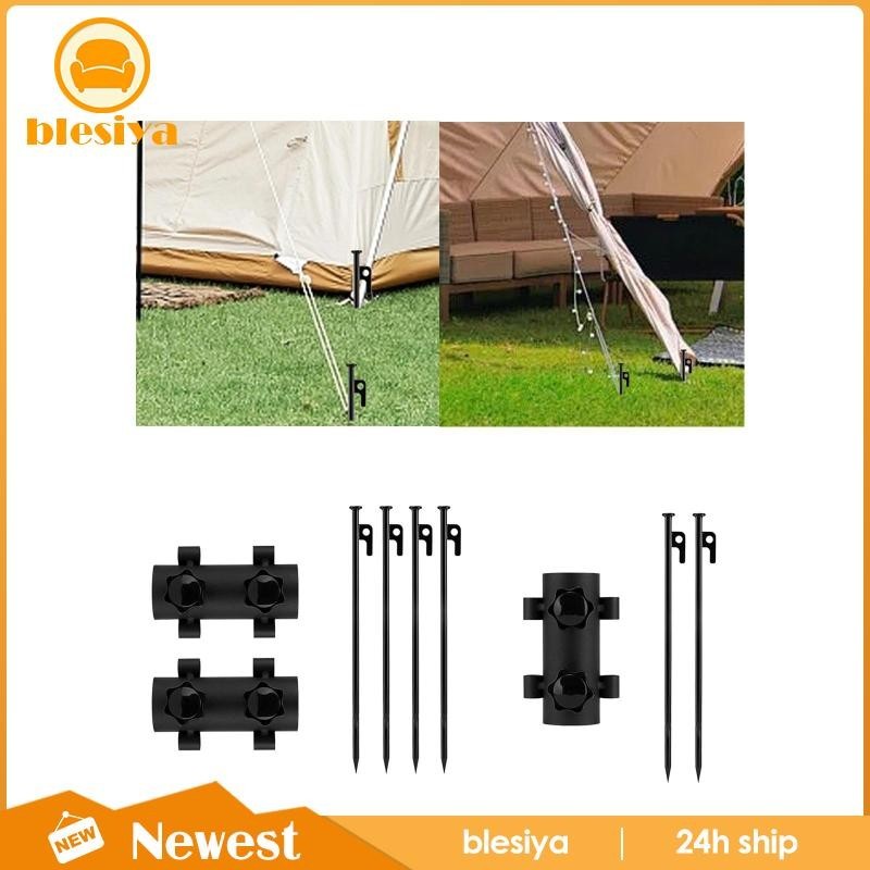 [Blesiya] Camping Tent Pole Holder with Tent Stakes, Tarp Pole Holder ...