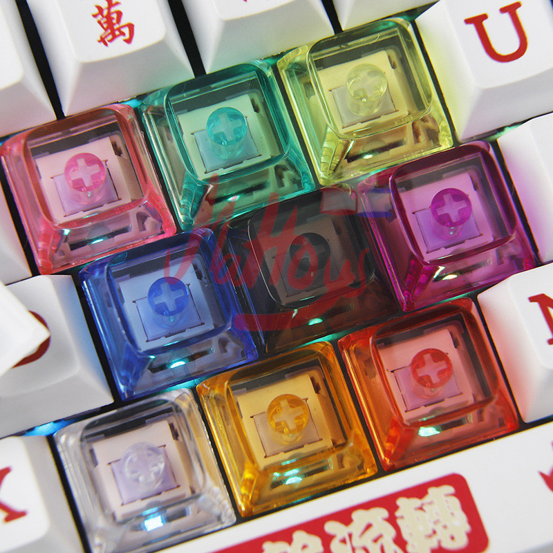 Keycaps Clear Crystal transparent PC polycarbonate Profile XDA 9.3mm ...