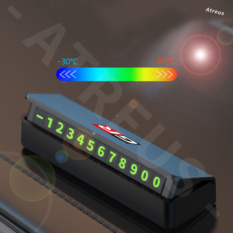 Toyota GR Car Phone Number Card Plate Luminous Sticker Number Car ...