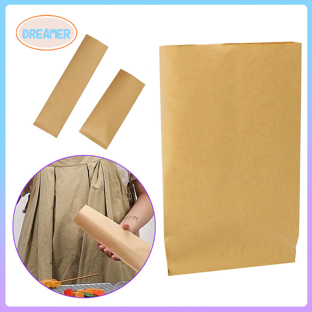 Greaseproof Kraft Paper Bag Food Wrapper Pouch for Sausage/BBQ Sandwich ...