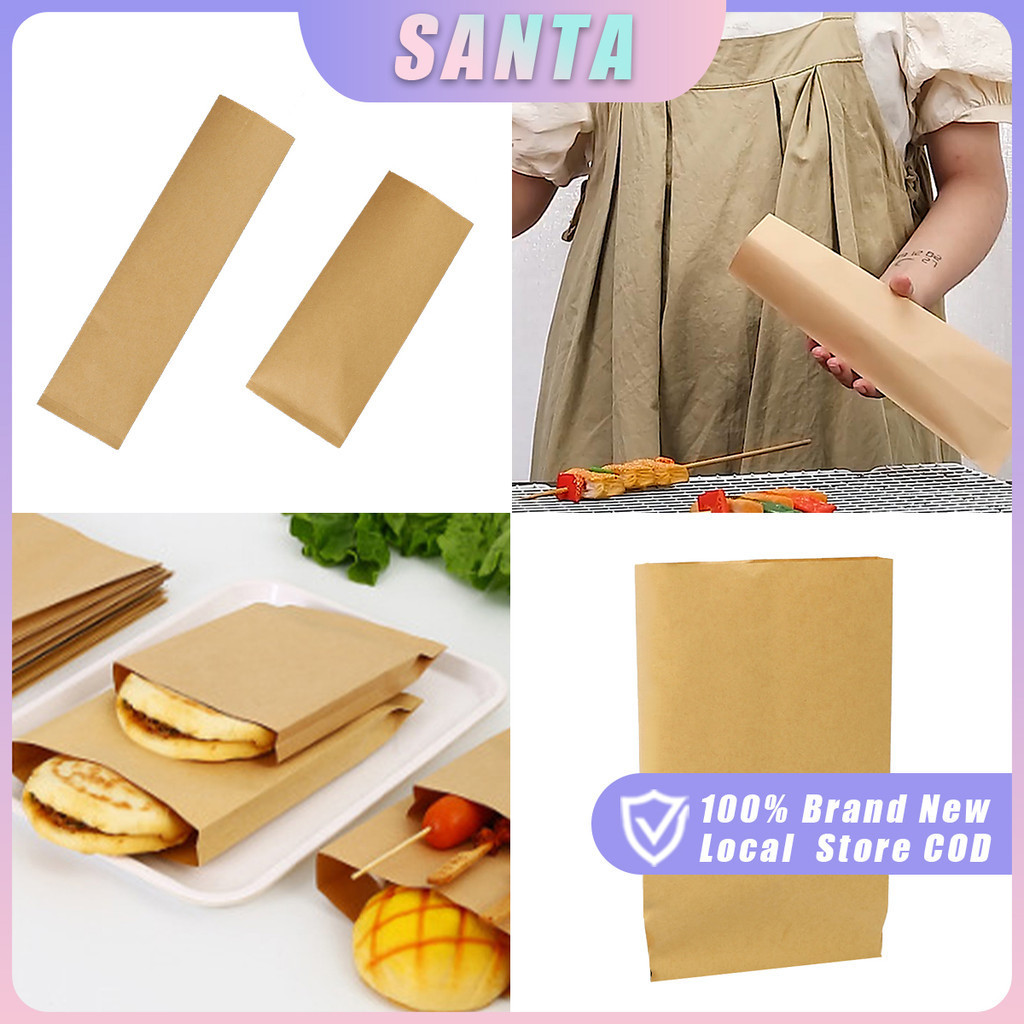 [10pcs] Kraft Wrapper Sausage/BBQ/Bread Stick/Shawarma/Pizza Packaging ...