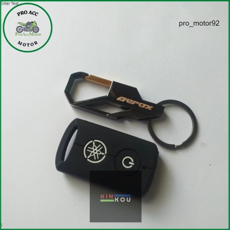 GANTUNGAN Yamaha aerox logo Motorcycle Keychain+cover Silicone remote ...