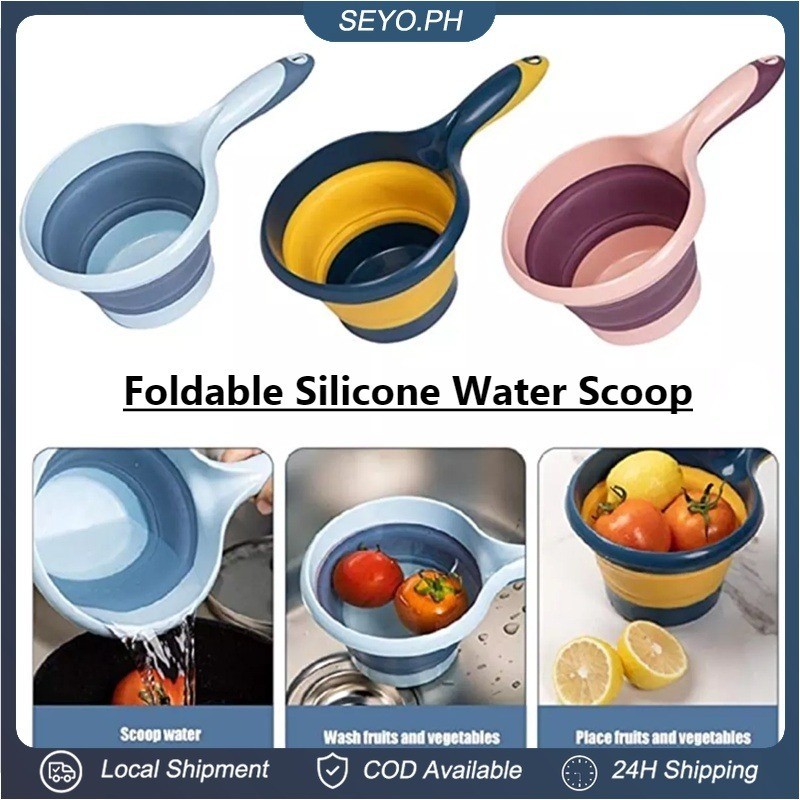 Foldable Silicone Water Scoop Durable Material Water Dipper Multi ...