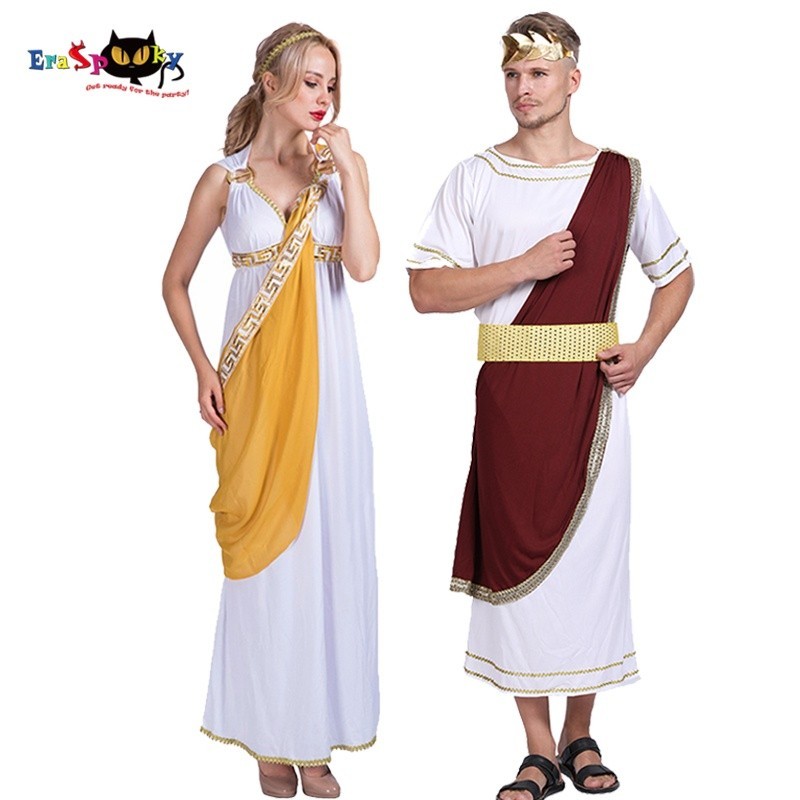~Medieval Women Greek Goddess Dress Cosplay Roman Caesar Knight Robe ...