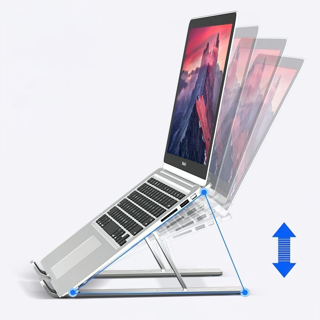 Height-adjustable aluminum laptop stand, aluminum laptop cooling stand ...