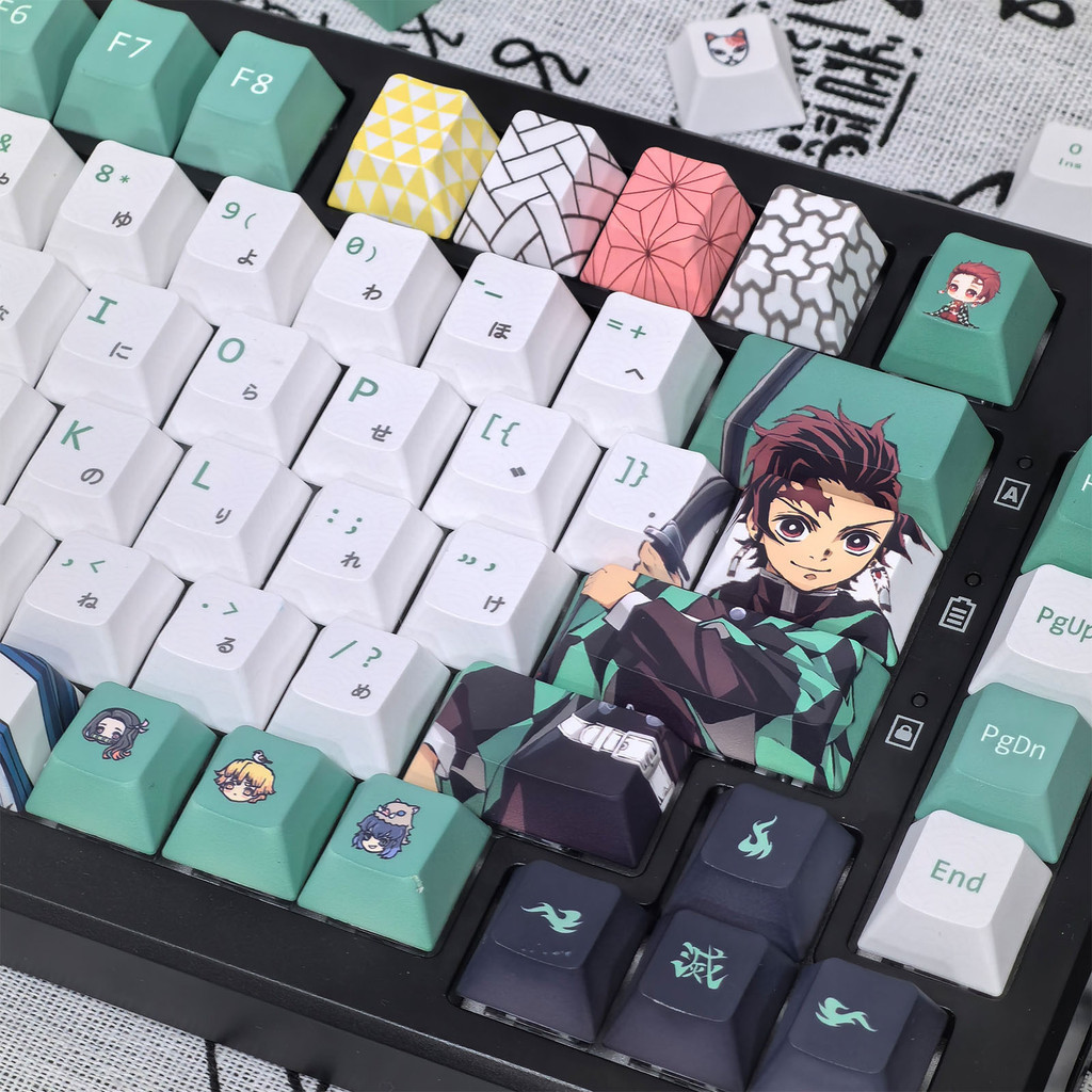 Kamado Tanjirou Keycap Cherry Profile PBT Five-sided Dye Sublimation ...