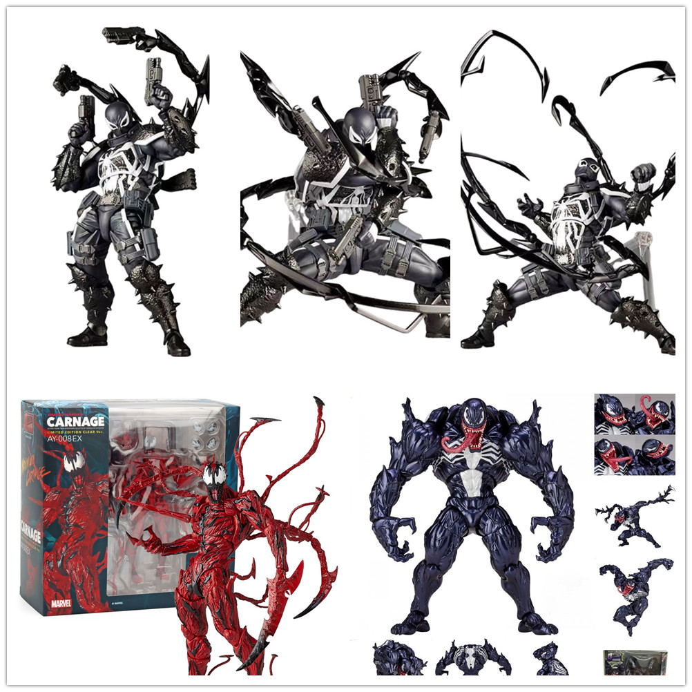 Figures Revoltech Agent Venom Action Figure Symbiote Venom Amazing ...