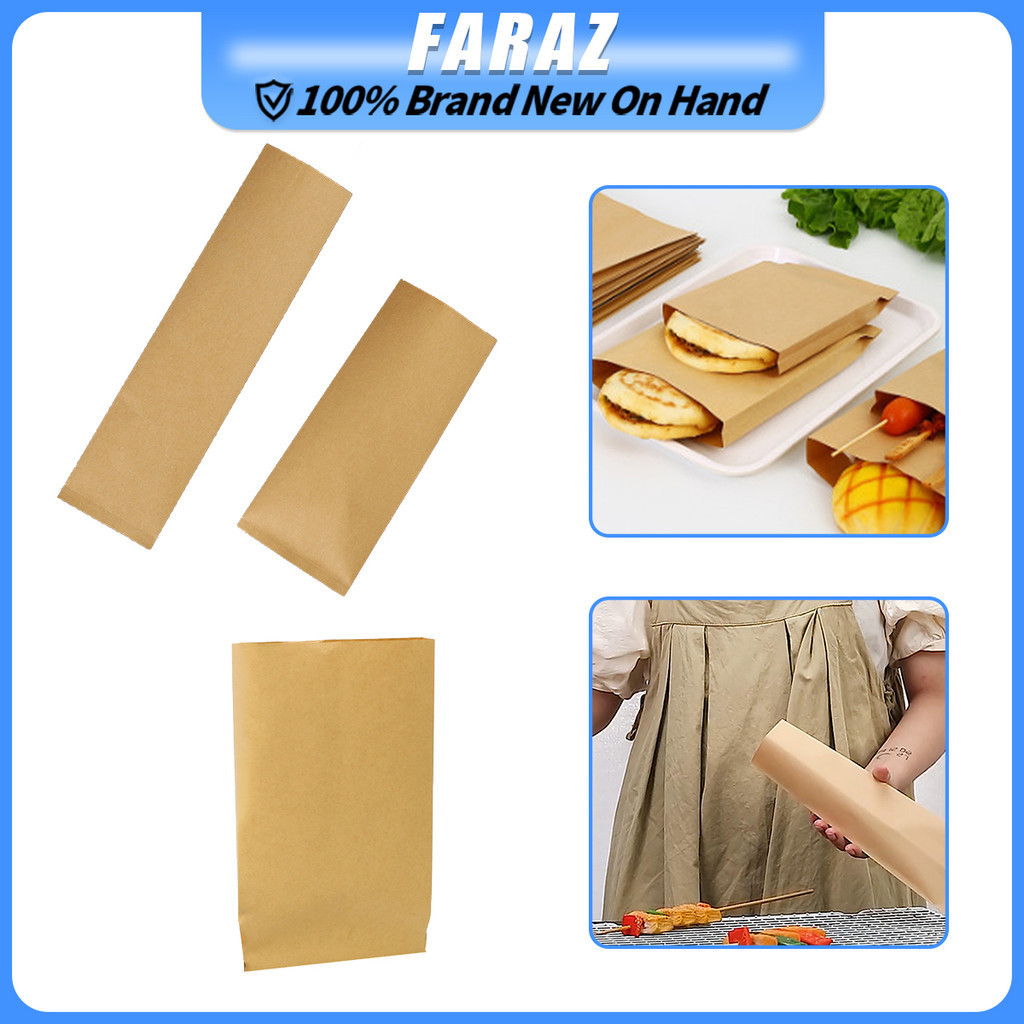 10PCS Kraft Paper Bag Brown Packaging Wrapper for BBQ/Pastry/Shawarma ...