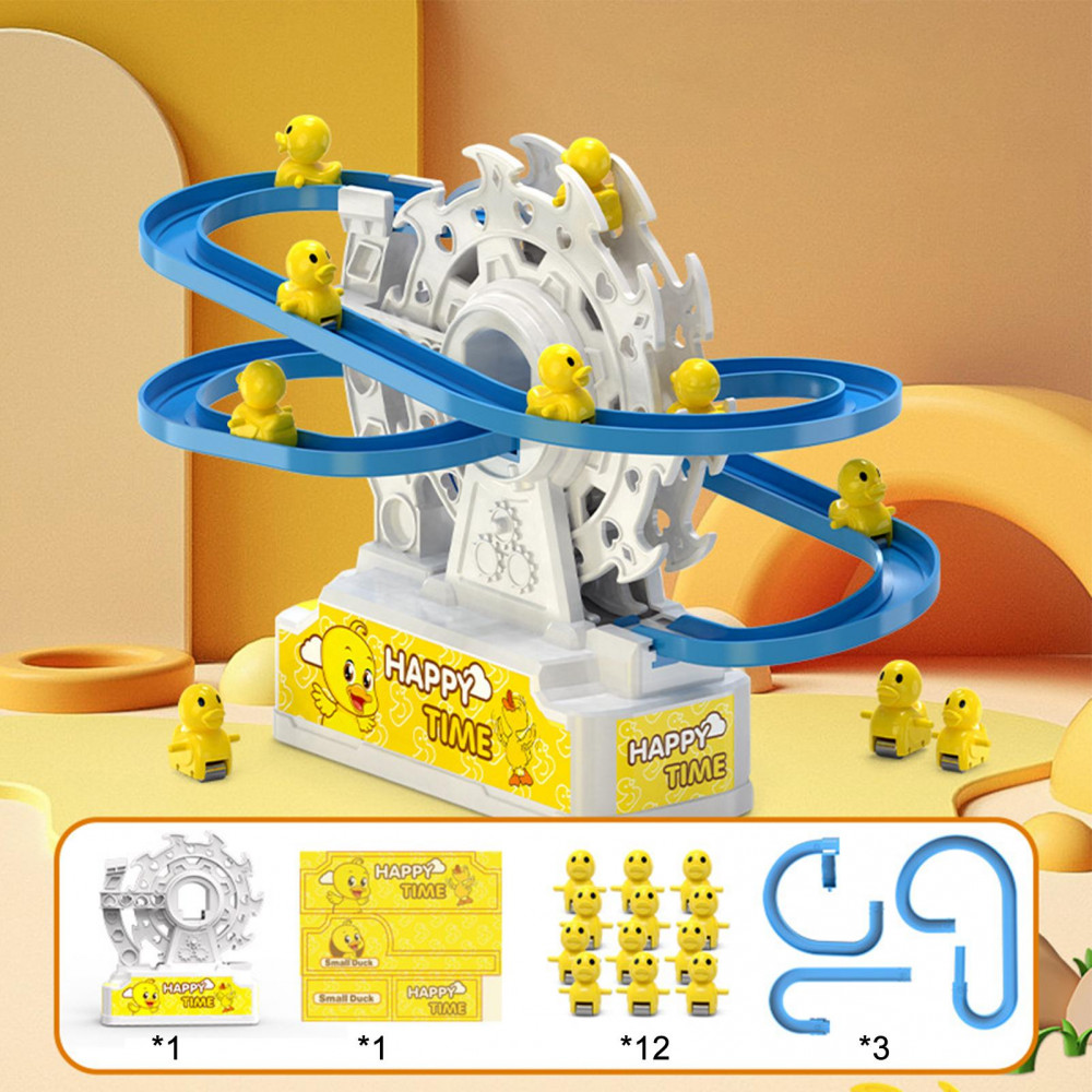 Playful Duck Ferris Wheel Toys Kids Electric Small Duck Climbing Stairs ...