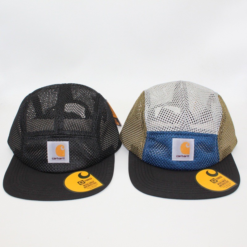 Workwear Mesh Cap Sun Protection Breathable Baseball Cap Flat Brim ...