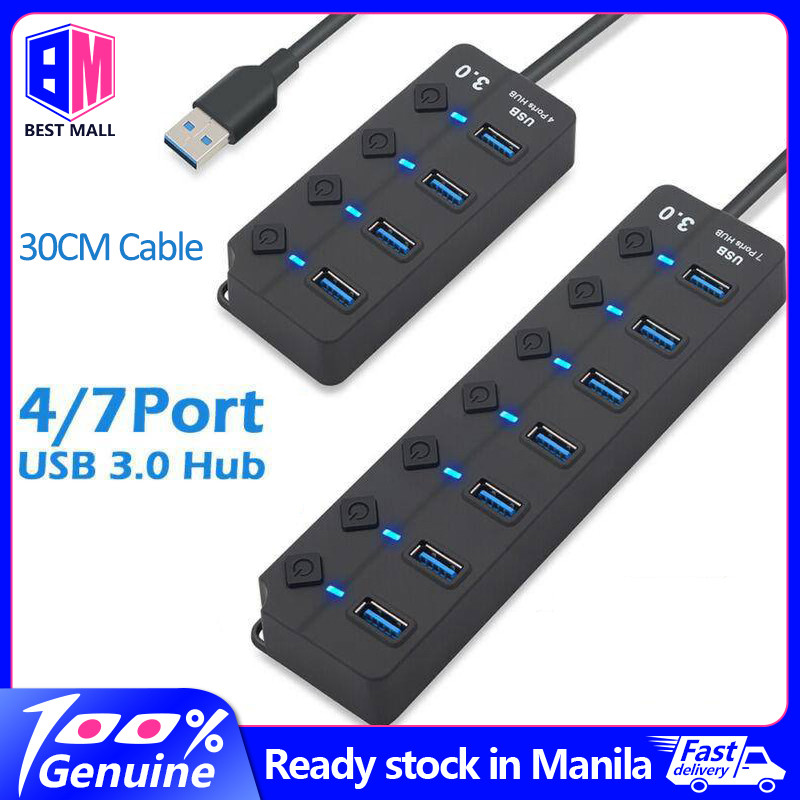 USB Extension Hub Type C 3.0 Port 4 7 Ports Docking Station USB ...