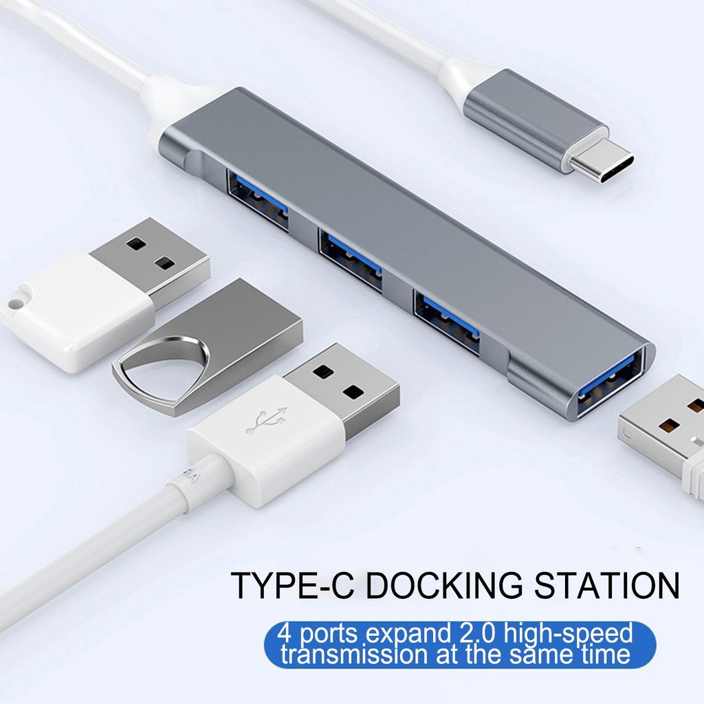 USB 3.0 Hub Portable 4 Port Splitter Portable USB Adapter Expander for ...