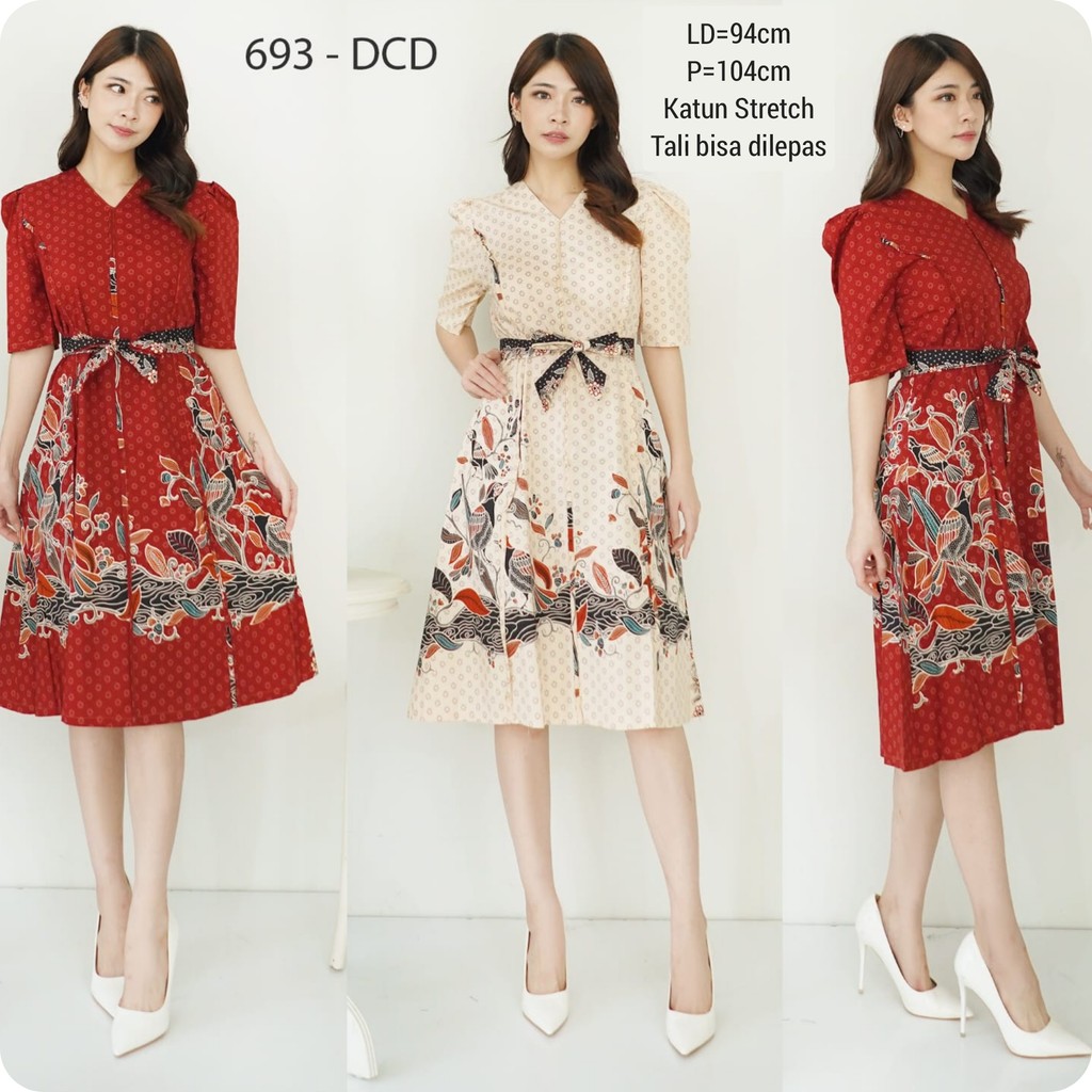 KATUN ADELINA BATIK DRESS 693 Women's Formal Party Office Work Overalls ...