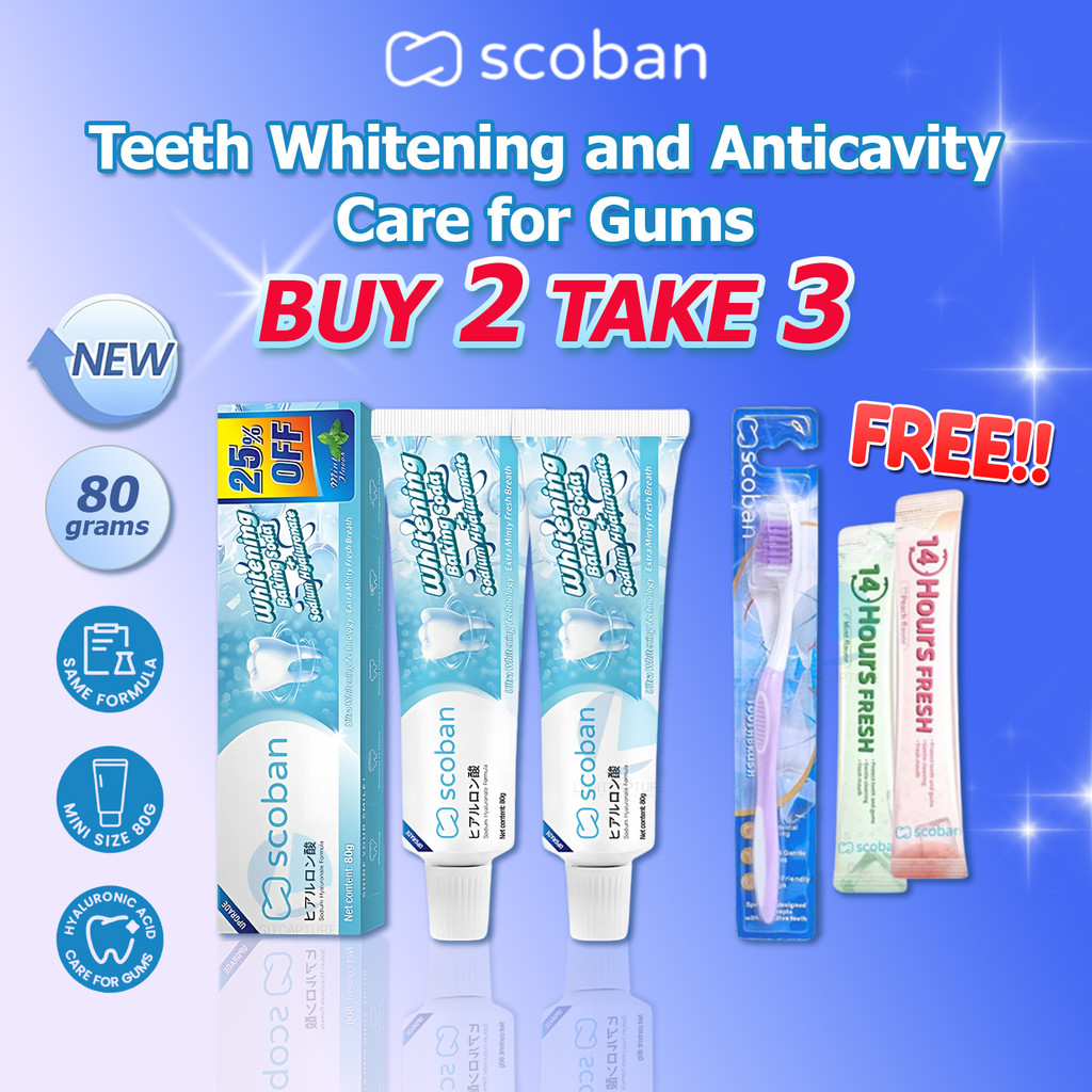 BUY 1 TAKE 1 - SCOBAN Japanese Whitening Toothpaste Trial Small Size ...