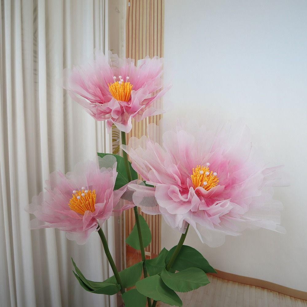 LANHUA Artificial Realistic Peony, Outdoor Floor Display Large Flower ...