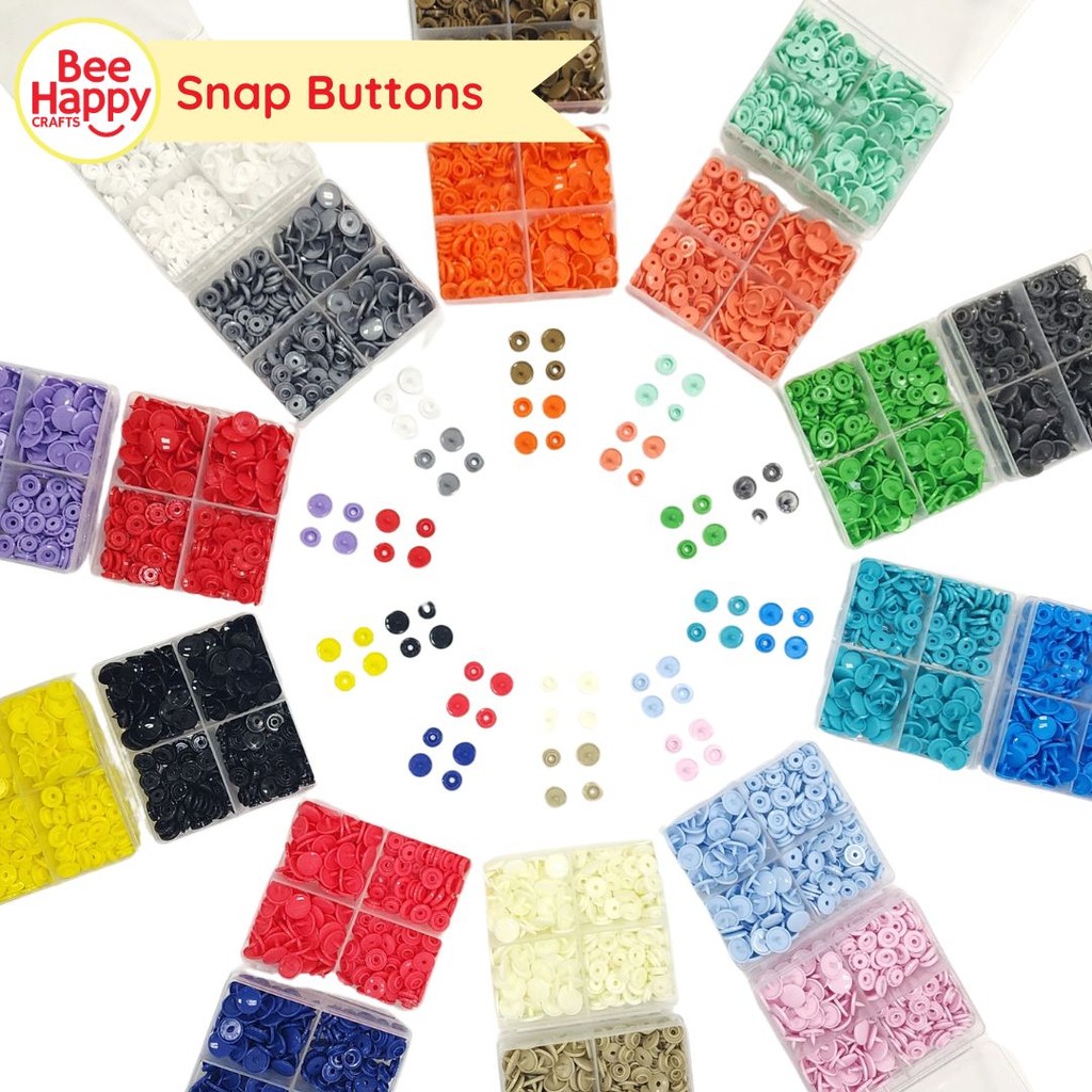 Bee Happy Snap Buttons 50 sets (200pcs) | Shopee Philippines