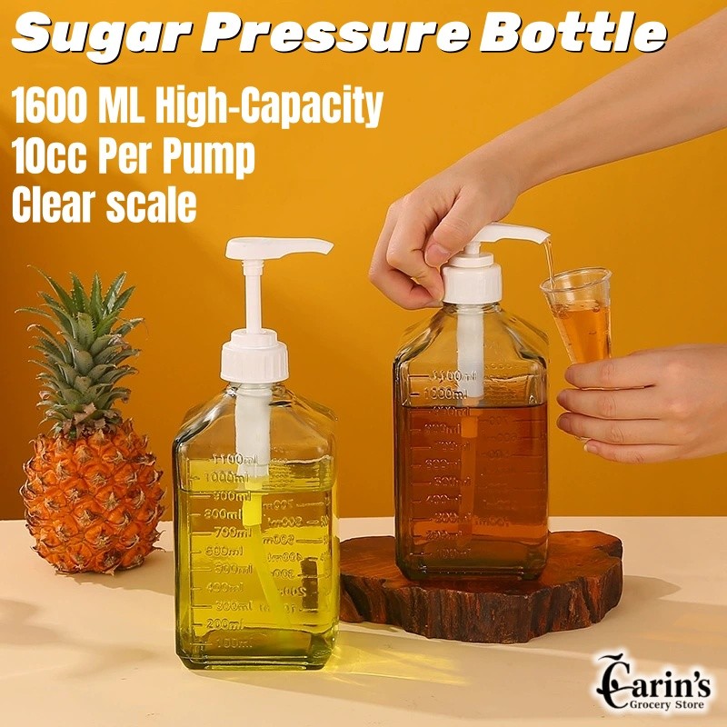 1600ML Sugar Pressure Bottle Plastic Fructose Squeeze Bottle Syrup ...