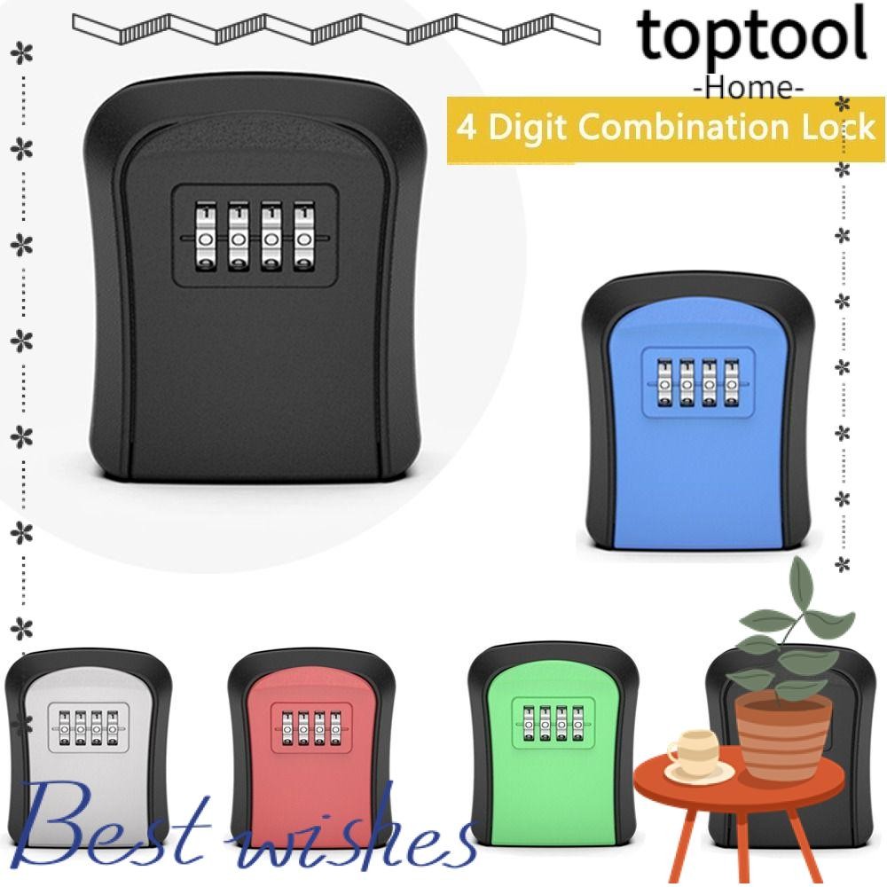 TOPTOOL Key Safe Box, Weatherproof Anti-theft 4 Digit Combination Lock ...