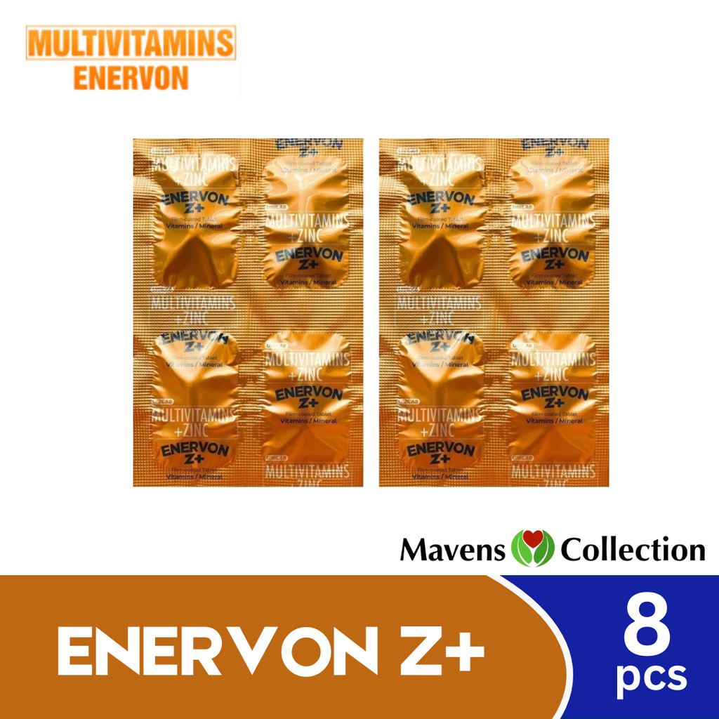 Enervon Z+ Multivitamins 8 tablets (For All-Around Healthy Energy ...
