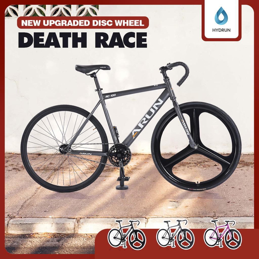 28Inch Fixed Gear Fixie Bike Single Speed Steel Frame Bicycle for Men ...