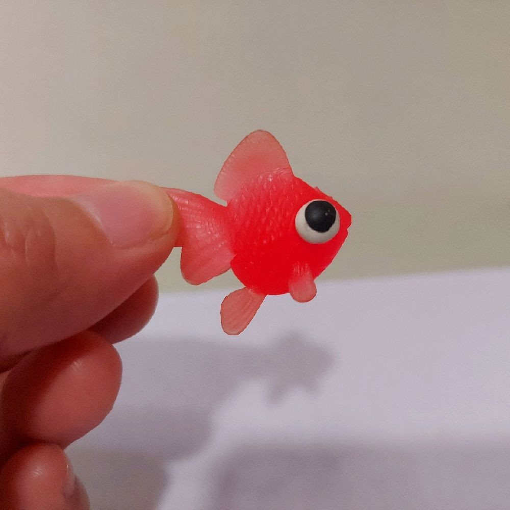Fish Soft Rubber Red Goldfish Soft MIni Figure Goldfish Scooping Japan ...