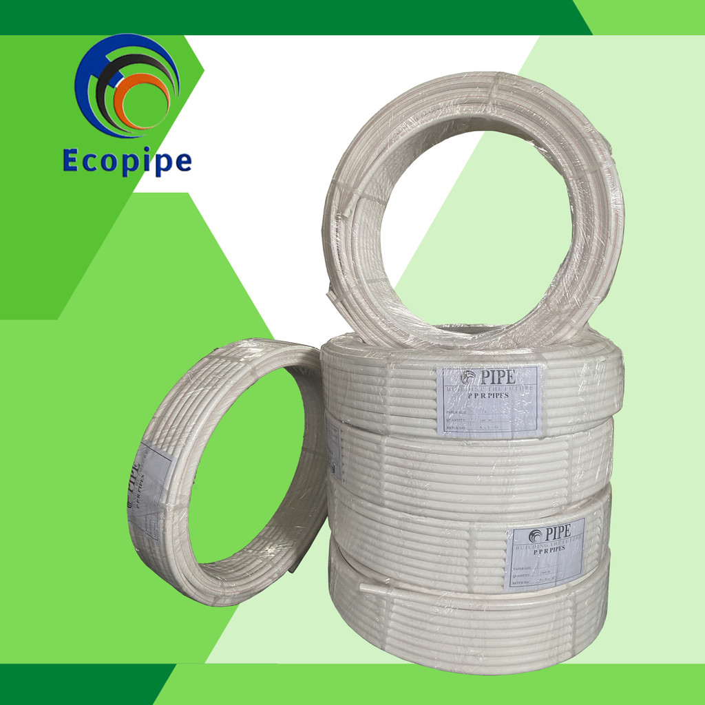 Ecopipe Heavy Duty PPR Pipe 25 / 50 / 100 Meters Per Roll PN20 1/2 ...