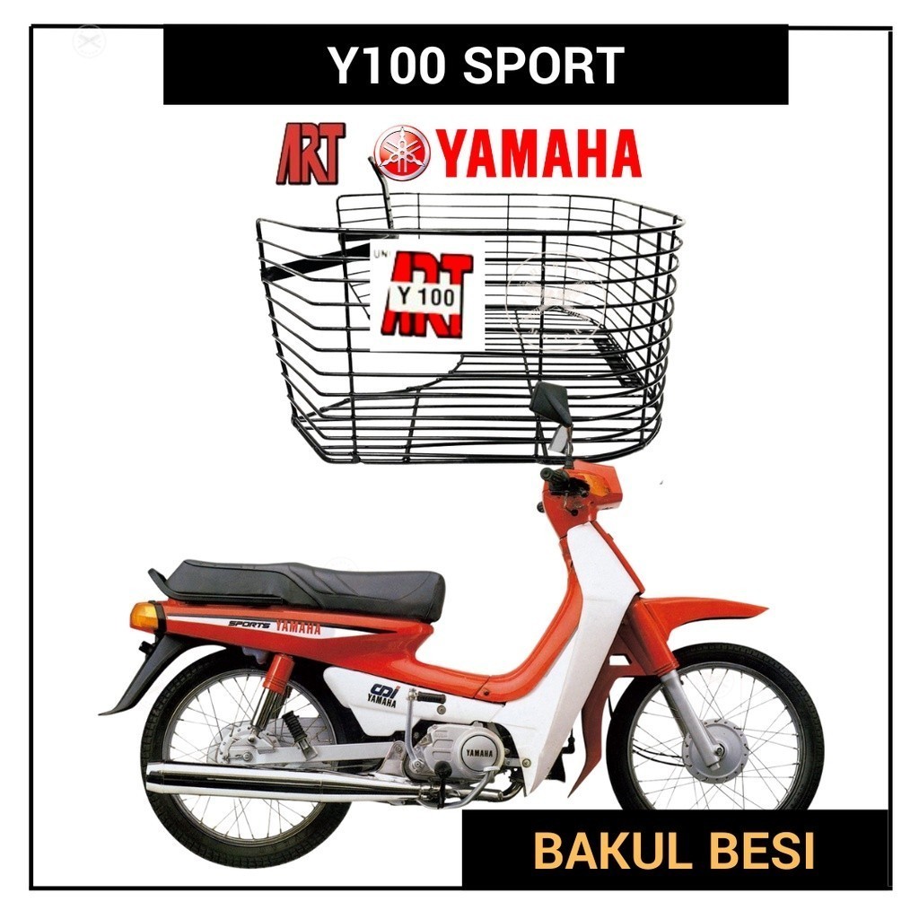YAMAHA 100 Y100 SPORT FIRST MODEL Y100 SPORT V1 WIRE BASKET IRON BAKUL ...