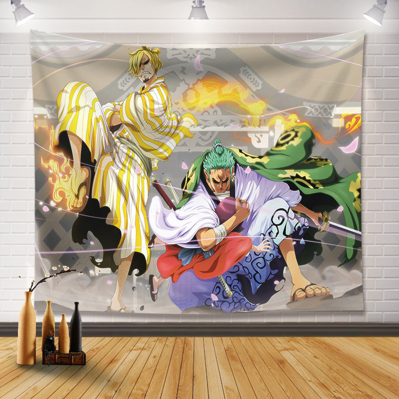 One Piece Backdrop Photography Tapestry Anime Luffy Bedroom Wall Decor ...