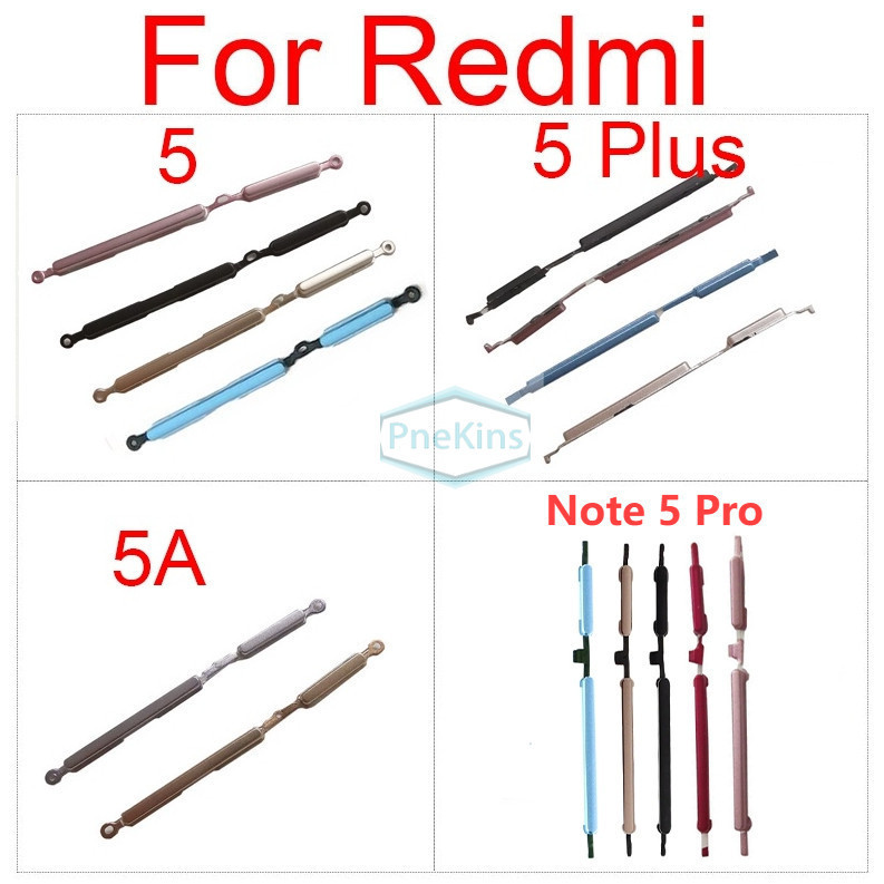 Power Button Volume For Xiaomi Redmi note 5 5A 5 Plus 5 Pro Power ...