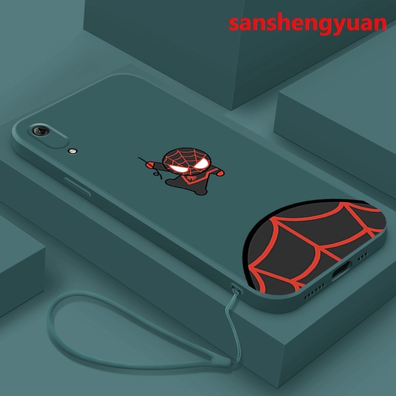 Casing huawei y6 pro 2019 huawei y6s phone case liquid silicone Spider ...