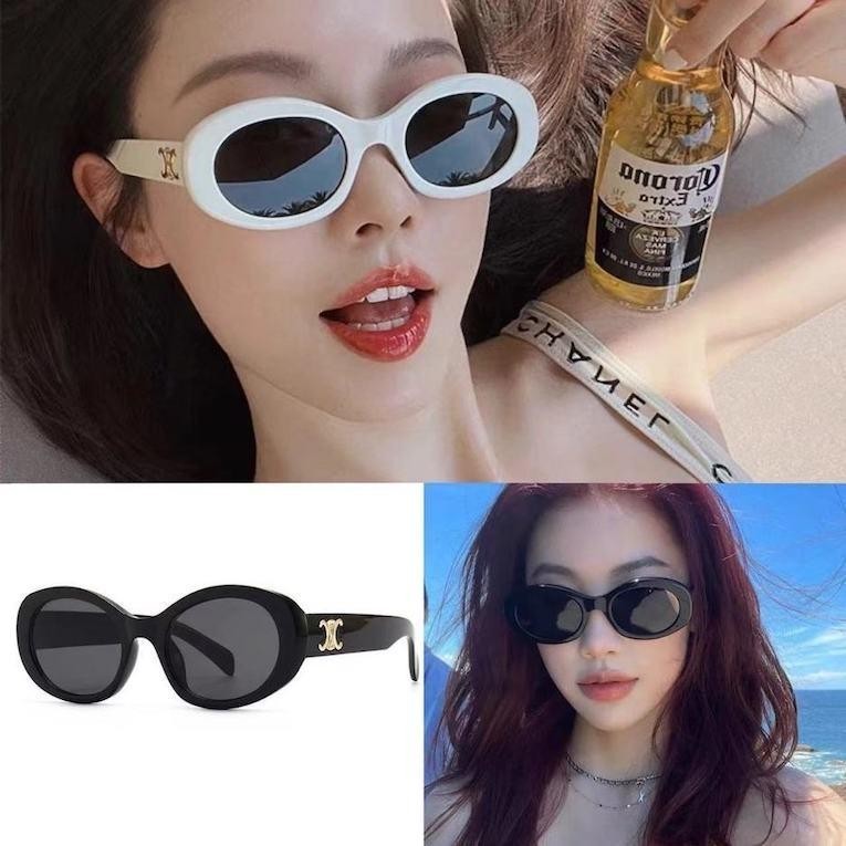 Retro Oval Fashionable Street Shot Internet-Famous Sunglasses Hip Hop ...