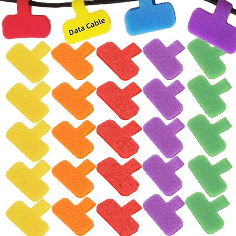 10 Pcs Useful Colorful Self-adhesive Cable Labels Waterproof ...