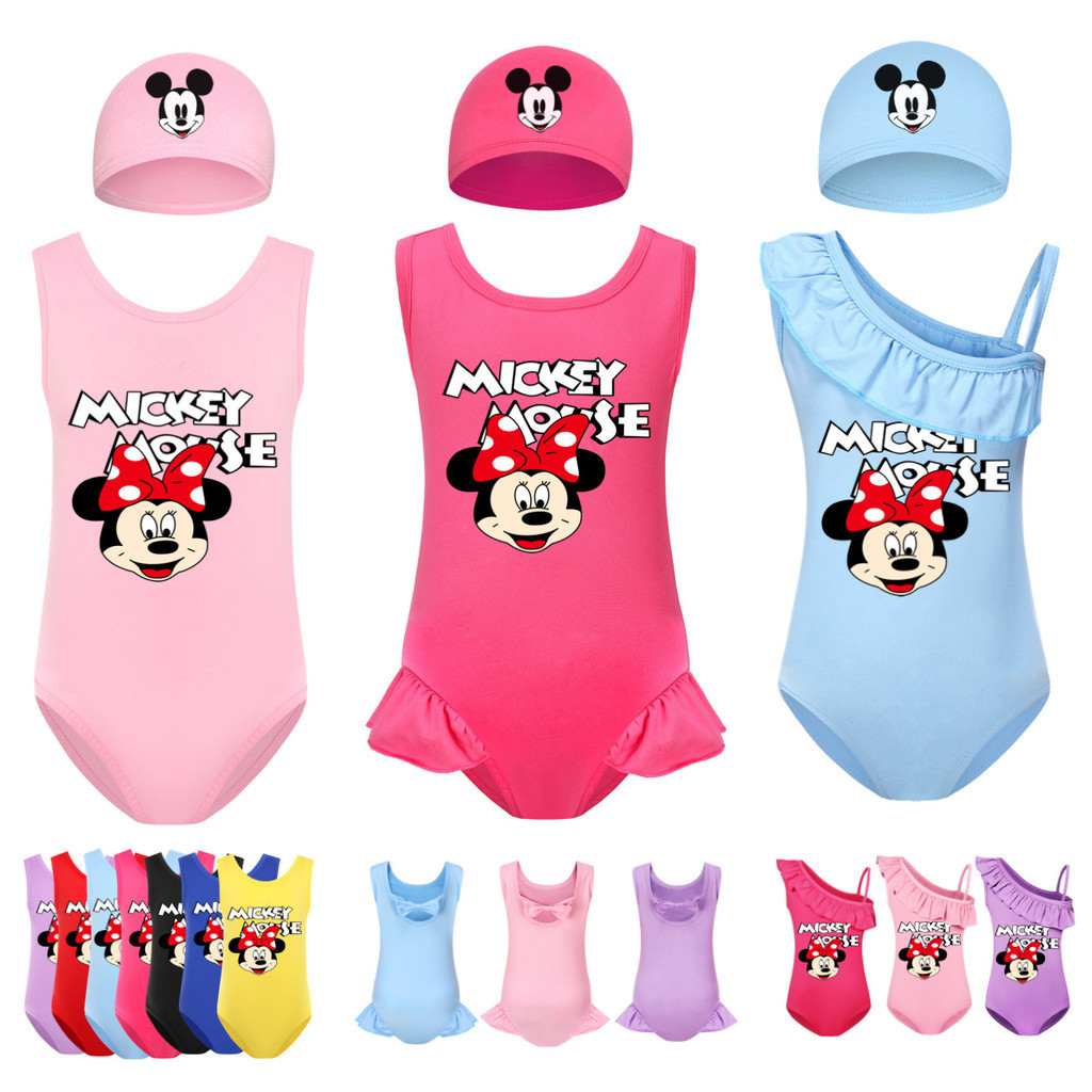 Mickey Mouse Cartoon Children's Swimsuit Princess Girls One-piece ...