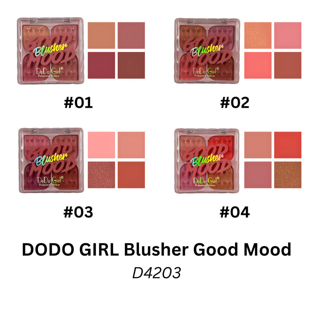 DODO GIRL Blusher Good Mood D4203 Professional Makeup Pemerah Pipi ...