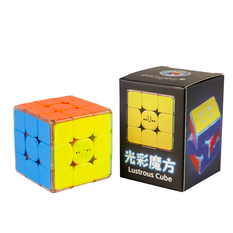 Shengshou Lustrous Cube 3x3 Magnetic Speed Cube Night Glow Rechargeable ...