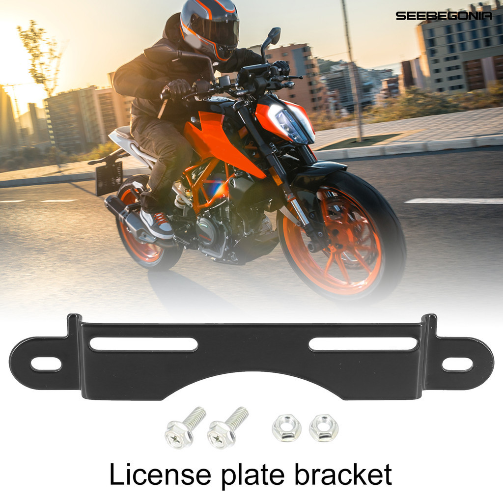 【SEE】Motorcycle License Plate Holder Sturdy Replacement Black Number ...