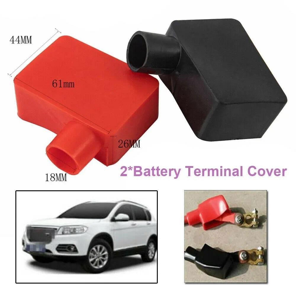 Battery Terminal Cover Car Battery Pole Protection Cap PVC Soft Sheath ...