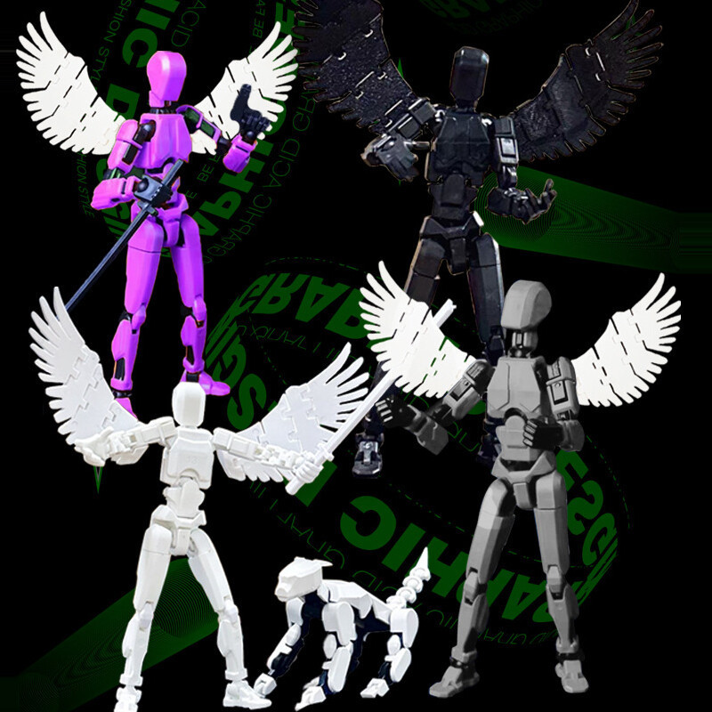 Lucky 13 With Wings DIY 3D Printing Full Body Multi-Joint Movable Robot ...