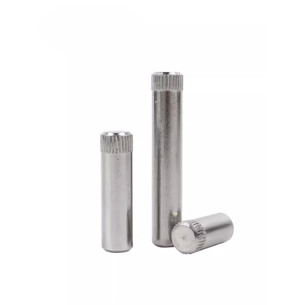 304 Stainless Steel Knurled Cylindrical Pin Nail Shaft Pin Hinge Pin ...