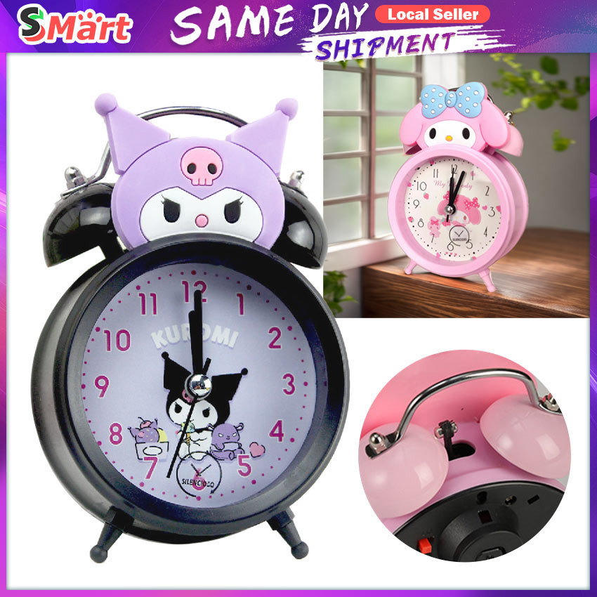 Kawaii Sanrio My Melody Kuromi Alarm Digital Clock Student Get Up ...